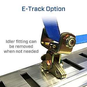 Mac's Tie-Downs Tire Block Strap Pack - E-Track Option - Blue