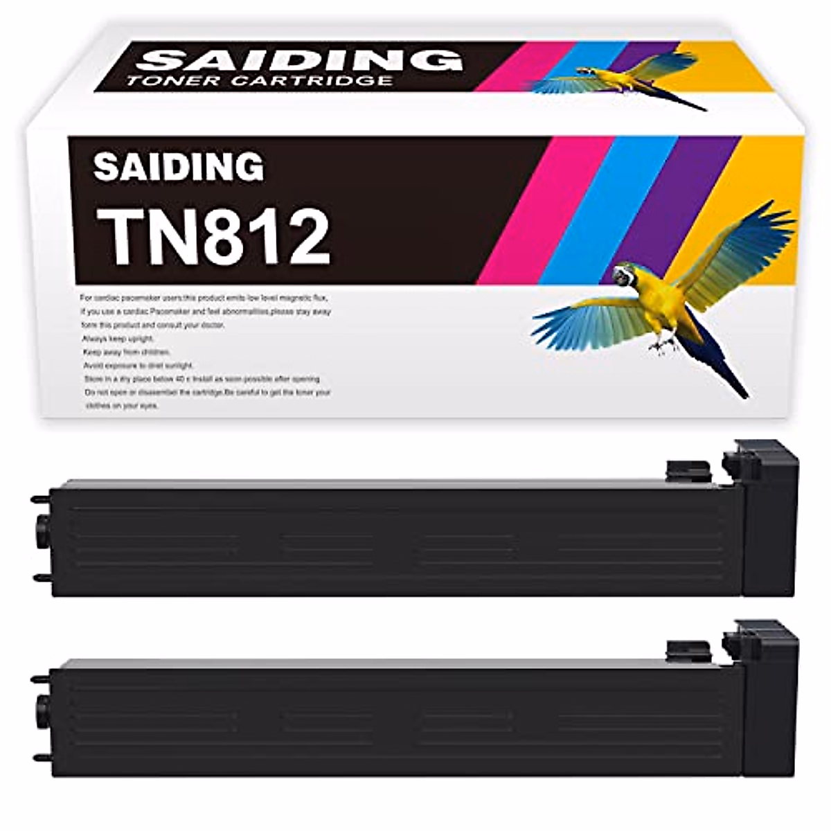 SAIDING Compatible Toner Cartridge Replacement for TN812 TN 812 A8H5030 to use with Konica Minolta Bizhub 808 High Yield 40800 (2 Black)