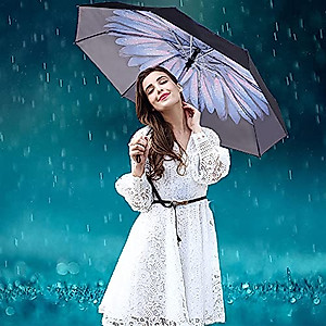 NOOFORMER Travel Mini Automatic Umbrella Auto Open/Close Small Compact Lightweight Portable Folding Windproof Rain Umbrellas for Women Men Kids