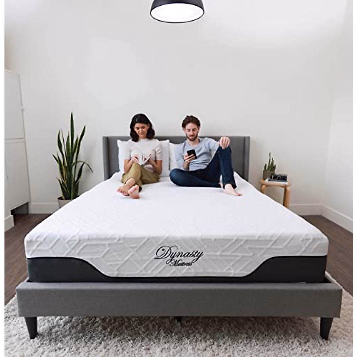 DynastyMattress Essential 12 Inch California King Size Cooling Gel Memory Foam Mattress Bed Firm