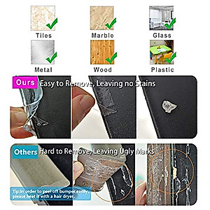 Edge Protector 100% Silicone, Baby Proofing Clear Table Corners Guards, Pre-Taped Adhesive Soft for Kids Proof Safety, Wall Furniture Bumper