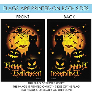 Toland Home Garden 1110561 Scary Halloween Halloween Flag 12x18 Inch Double Sided for Outdoor Fall House Yard Decoration