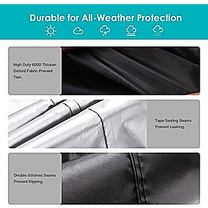 Patio Furniture Covers Waterproof, M Mehoom Outdoor Furniture Covers for Patio Loveseats, 600D UV-Coated Windproof Outdoor Couch Cover 3 Seater with Air Vent & Retractable Rope (79" Wx40 Dx35 H)