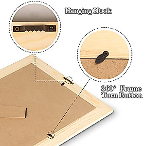 Bardic 4x6Picture Frames, Red Poppy Wooden Photo Frame Fits 3x5 with Mat or 4x6 Without Mat Photo Frames for Wall Mounting or Tabletop Display for Home Gallery Decor