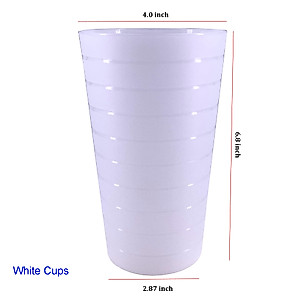 AOYITE 32 oz Plastic Drinking Cups Reusable - Large Unbreakable Drinking Glasses set of 12 - BPA Free Dishwasher Safe Tall Cup for Kids Kitchen Party Camping Outdoor
