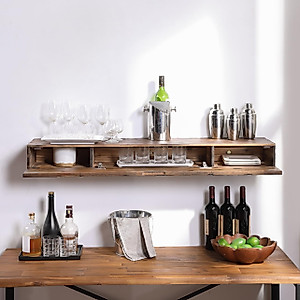 northbeam Distressed Floating Shelf Set with Hidden Storage (3 Pcs)