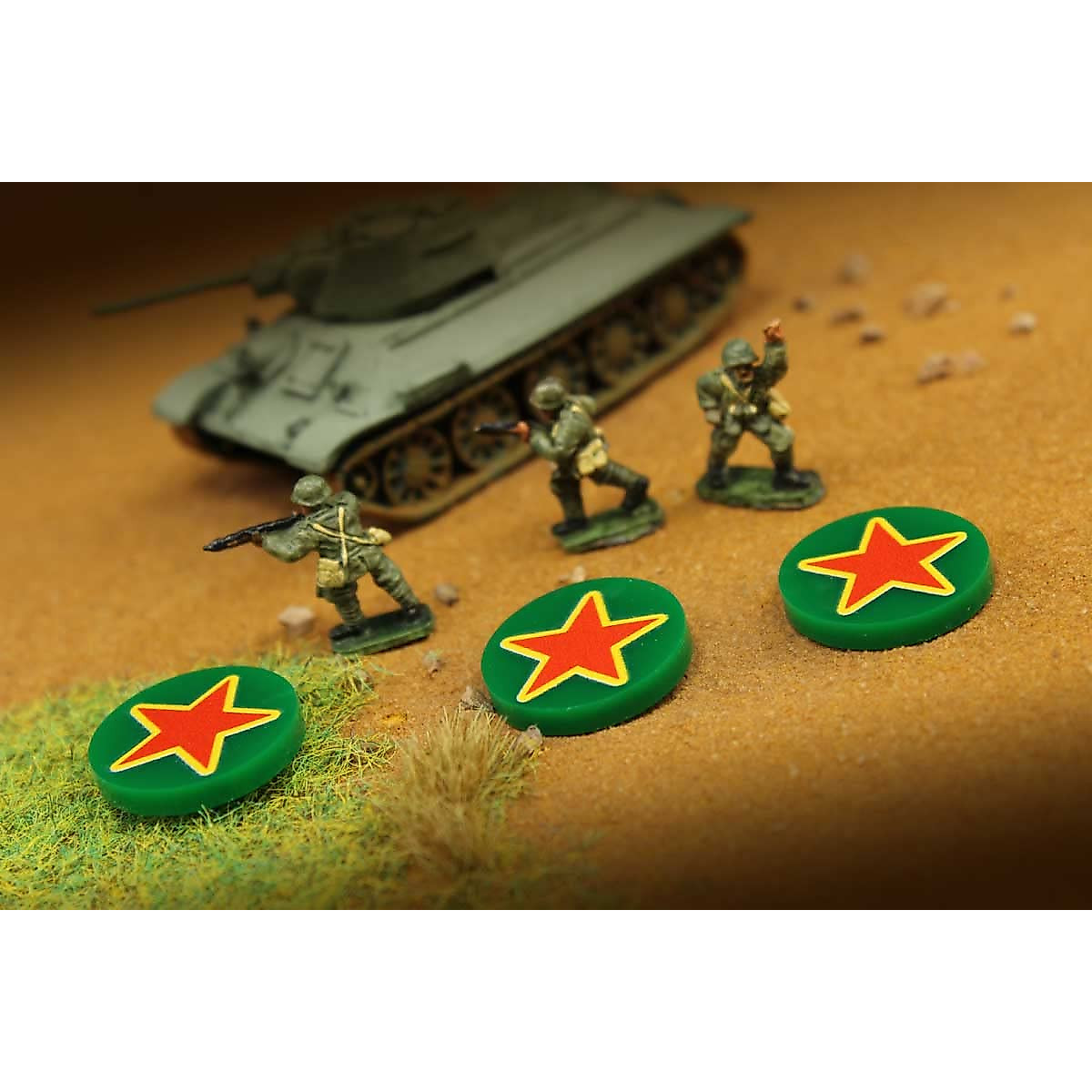 LITKO World War Two Miniature Wargames National Faction Token Game Pieces Compatible with Bolt Action (10) (Russia Red Army)