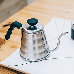 Hario V60 "Buono" Drip Kettle Stovetop Gooseneck Coffee Kettle 700ml, Stainless Steel, Silver