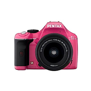 Pentax K-X 12.4 Megapixel Digital SLR and 18-55mm f/3.5-5.6 DAL AL Lens (Pink)