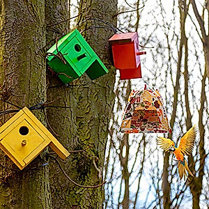 Scicalife Bird Nest Hut Hanging Hammock,Foldable Parrot Cage Tent House Bed Habitat Hideaway Toy