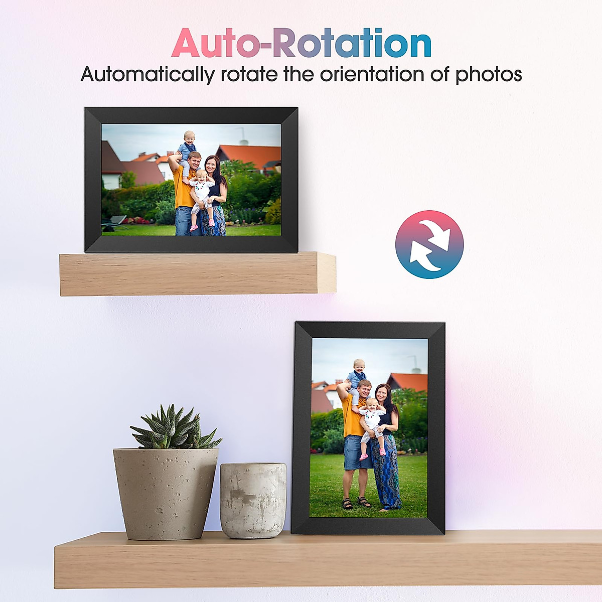 WiFi 10.1'' Digital Picture Frame with 1280x800 Resolution, Touchscreen Digital Photo Frame Share Photos and Videos Remotely via APP - Gift Guide for Christmas