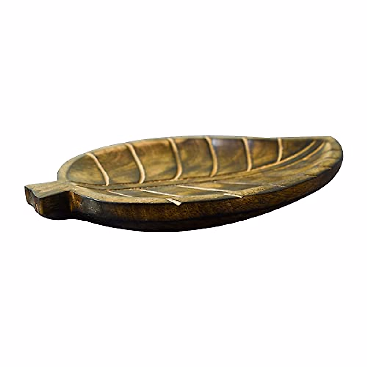 Ajuny Decorative Wooden Tray Platter for Serving Snacks Fruits Hand Carving Home Gifts