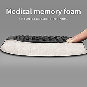 ENUSUNG Wrist Rest Pad Ergonomic Elbow Pads Gel Arm Rest for Desk, Memory Foam Armrest Support for Office, Gaming, Computer, Laptop, Mac - Black