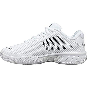 K-Swiss Women's Hypercourt Express 2 Tennis Shoe, White/Black, 7.5 M