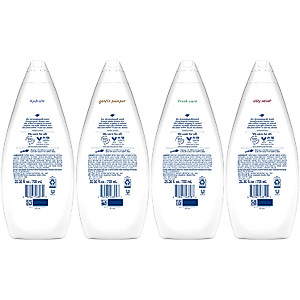 Dove Body Wash Value-Size Variety 6-Pack – Hydrate, Gentle Pamper, Fresh Care, and Silky Velvet, Family Size, 25.36 Oz Ea