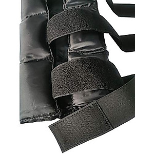NRTFE Ice Boot for Horses, Horse Ice Pack Leg Wraps Compression Pad (Black)
