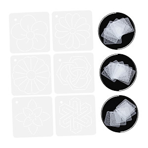VILLCASE 12 Pcs Quilting Tracing Board Clothing Quilting Stencil Quilting Cutting Template Clothes Sewing Template Quilling Tool Embroidery Tools Quilting Ruler for Fabric Patchwork Acrylic