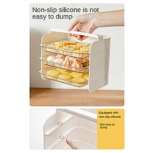 Removable Drawer Type Multi-layer Food Rack, Kitchen Drawer Type Cutlery Tray, Multi-layer Hot Pot Barbecue Tray, Stacked Multi-layer Cutlery Rack (Regular model-white-2 pcs)