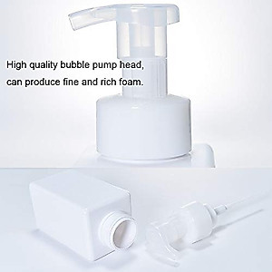 FKJLUN Soap Dispenser Pump Square Clear Foaming Bottle Liquid Soap Whipped Mousse Points Bottling Shampoo Lotion Shower Gel Foam Pump Bottles Ending Hand Lotion Bottle (Color : 450ml Pink)