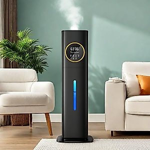 LACIDOLL Humidifiers for Bedroom, 2.1Gal/8L Humidifiers for Home, Humidifier large room with Essential Oil Diffuser, Top Fill Whole House Cool Mist Humidifiers for Plants Baby Kids Adults(Black)