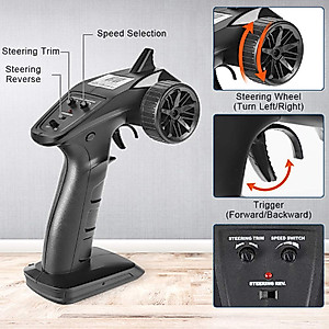 HAIBOXING Remote Control Car 16889, 1:16 Scale 2.4Ghz RC Cars 4x4 Off Road Trucks, Waterproof RTR RC Monster Truck 36KM/H, Toys for Kids and Adults with 2 Batteries 35+ mins Play