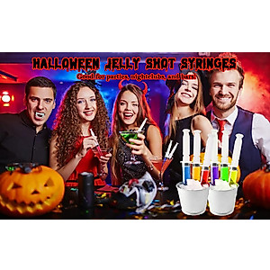 125 Pack Jelly Shot Syringes, 10ml Reusable Christmas Party Syringes for Jelly Shot, Durable Plastic Shot Glasses for Thanksgiving Bachelorette Birthday Parties