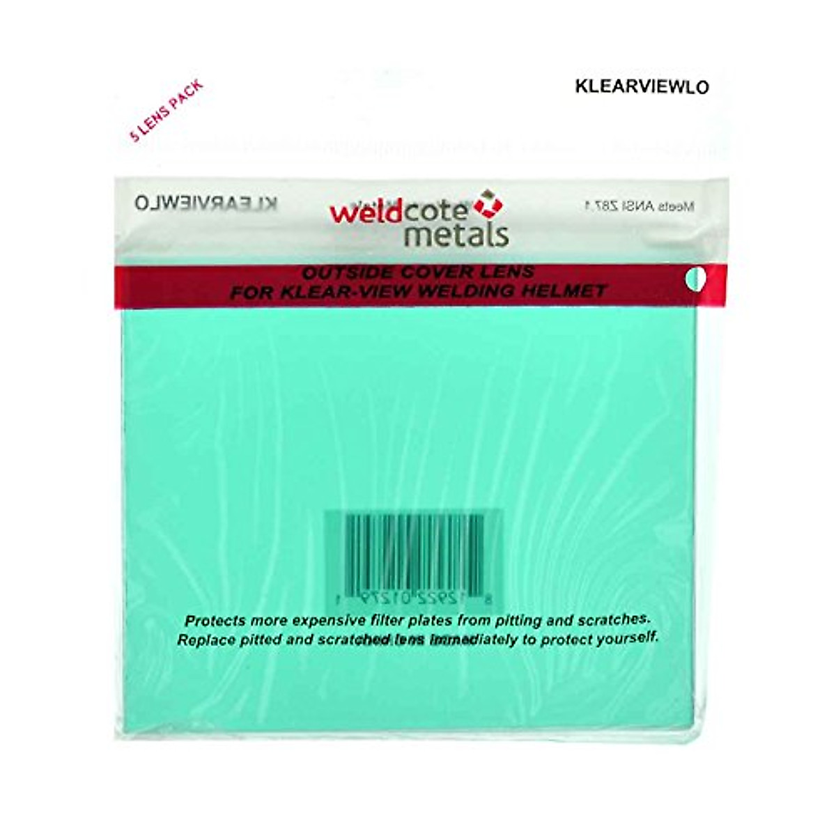 KLEARVIEWLO Outside Cover Lens for Klear-View and Ultraview Helmet, 5 packf