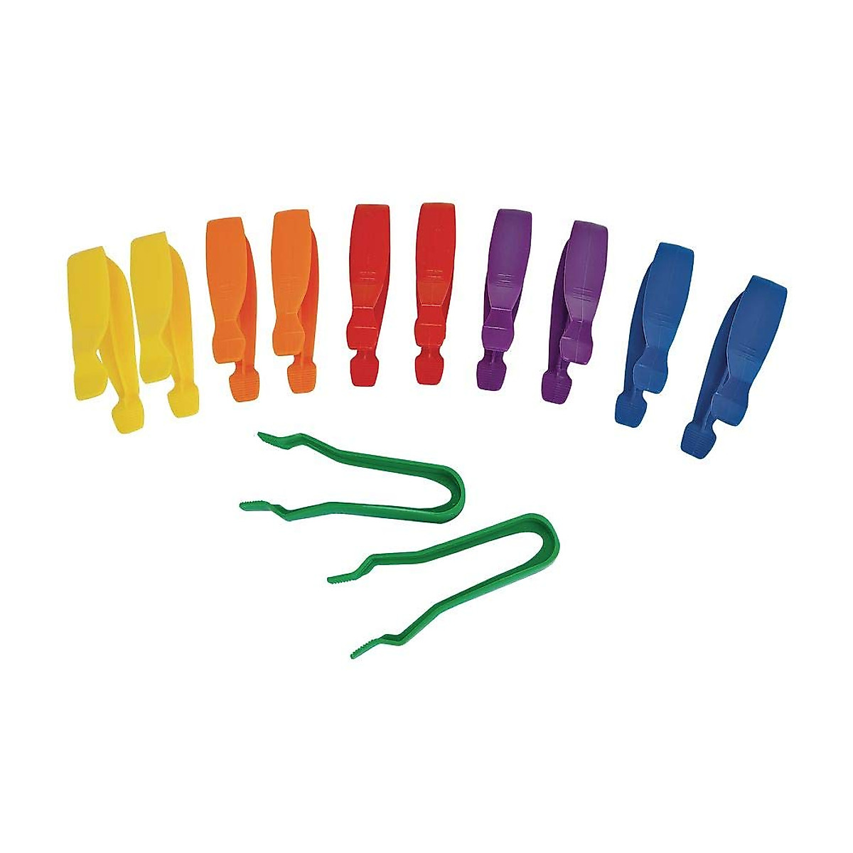 Excellerations Easy Squeeze Jumbo Tweezers 4-3/4 inches L x 1-3/4 inches W x 1 inches H Set of 12 for Preschool, Educational, PreK, Ages 2 and up, Special Needs