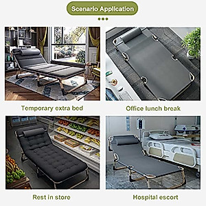 ABaippj Adjustable Zero Gravity Folding Reclining Lounge Chair with Pillow, Portable Chaise Lounge Chair, Great for Outdoor Patio Lawn Beach Pool Sunbathing, Supports 440lbs