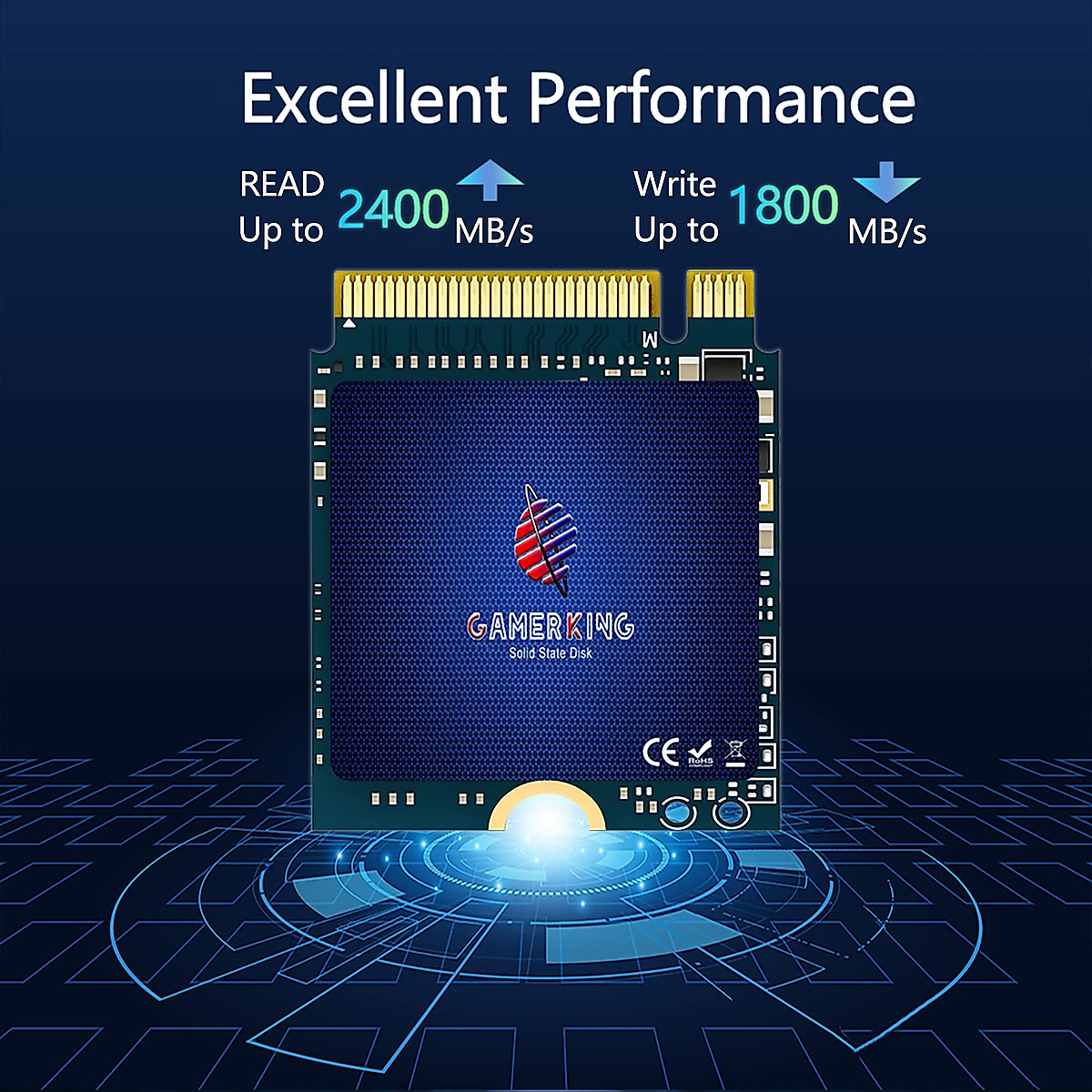 GAMERKING 1TB M.2 2230 SSD NVMe PCIe Gen 3.0X4 Internal Solid State Drive Compatible with Steam Deck/Microsoft Surface pro 8/pro 7+/pro X/laptop3/laptop4(M.2 2230 PCIe 1TB)