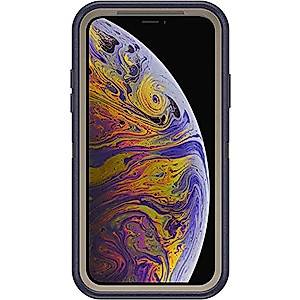 OtterBox Defender Series Case for iPhone X & iPhone Xs (ONLY), Case Only - Bulk Packaging - (Dark Lake (Chinchilla/Dress Blues))