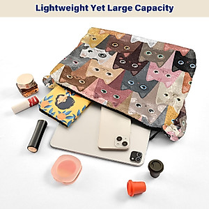 JSTEL Women Large Tote Top Handle Shoulder Bags Dragonfly Patern Ladies Handbag L