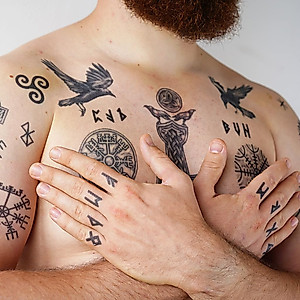 Viking Tattoo Set 2 - Norse Tattoos/Viking Temporary Tattoo Set