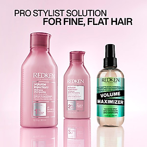 Redken Volume Injection Shampoo & Conditioner Set | Adds Volume, Lift, and Body to Flat Hair | Soft, Shiny Finish | Paraben Free
