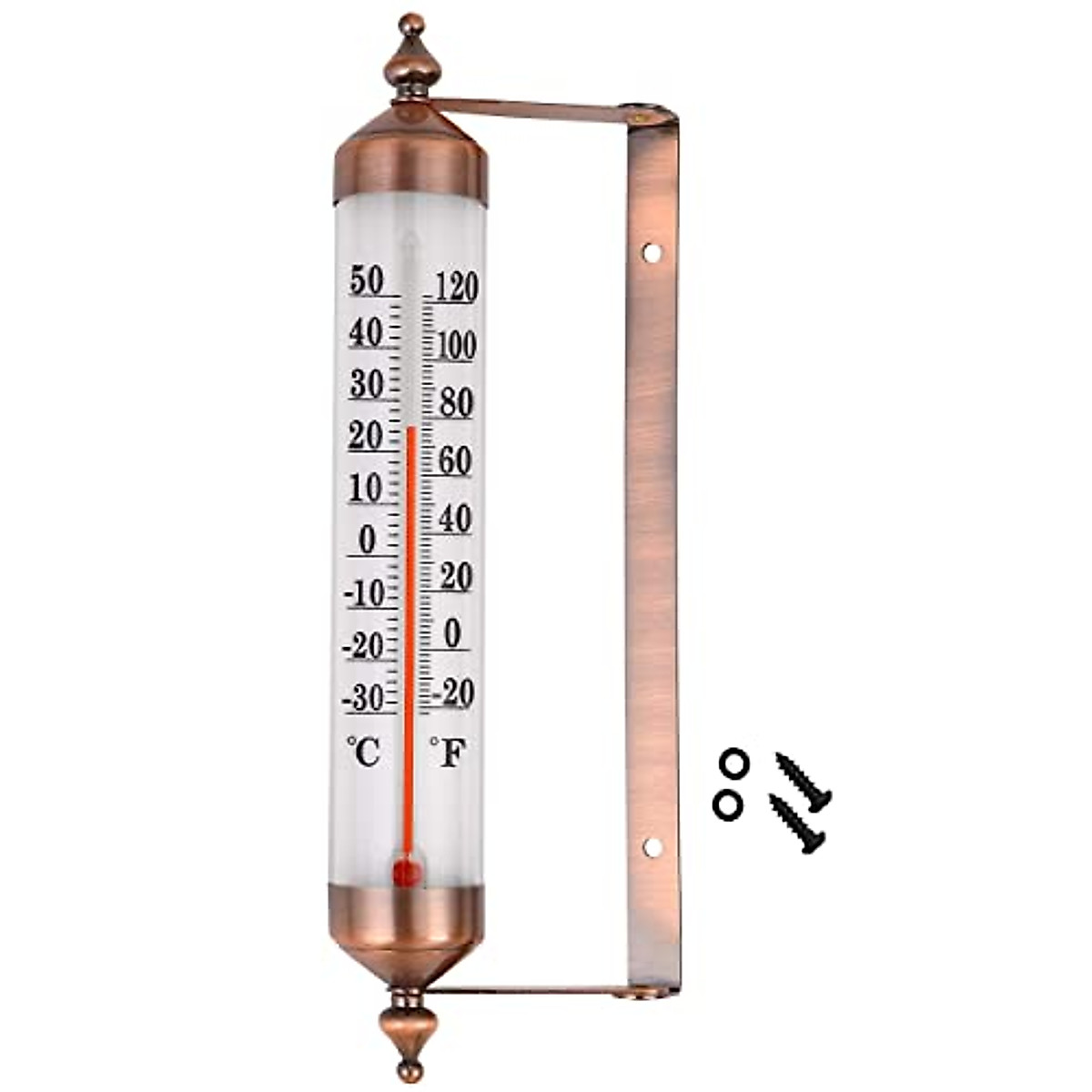 MIKSUS 10.2" New Premium Steel Thermometer Indoor Outdoor Decorative (Upgraded Accuracy and Design)