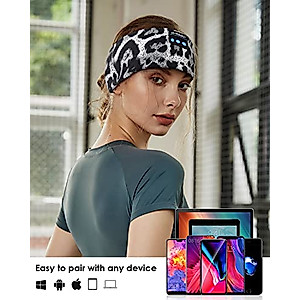 LC-dolida Sleep Headphones Bluetooth Headband, Cozy Wireless Headphones Headband, Sleep Mask with Bluetooth Thin HD Stereo Speakers Perfect for Side Sleepers, Sport, Yoga, Travel