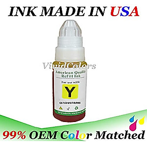 Vivid Colors Refill ink use with Mega tank GI 190 290 GI890 GI990 GI590 GI-290 4 pack