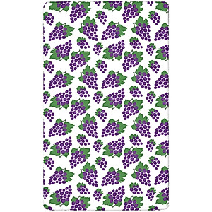 Violet Themed Fitted Crib Sheet,Standard Crib Mattress Fitted Sheet Soft Toddler Mattress Sheet Fitted-Great for Boy or Girl Room or Nursery,28“ x52“,White Purple Fern Green