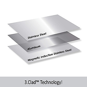 Chantal 3.Clad Tri-Ply 10 inch Stainless Steel Fry Pan, Polished Stainless Steel