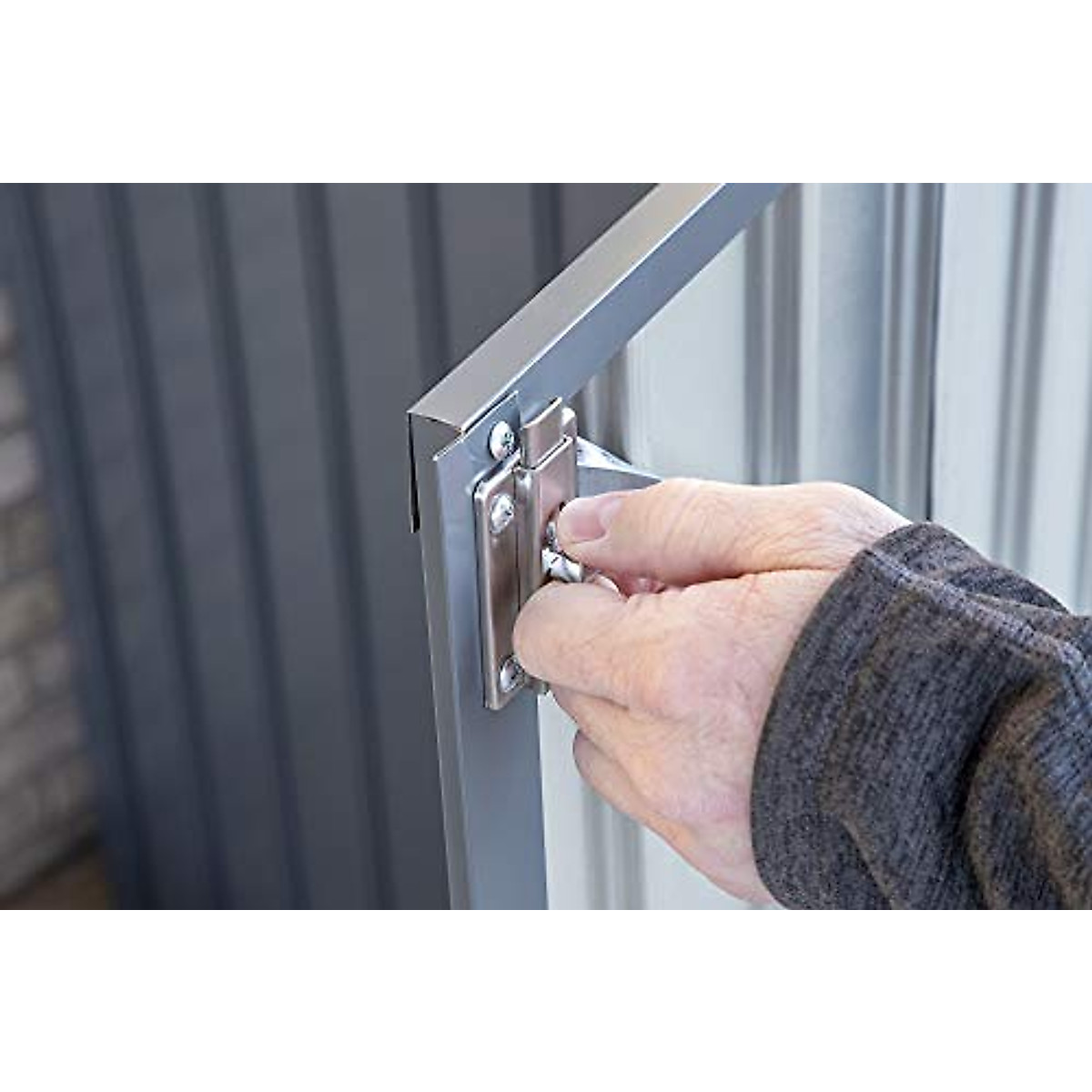 ARROW 6' x 3' Storboss Horizontal Outdoor Padlockable Steel Storage Shed, Charcoal