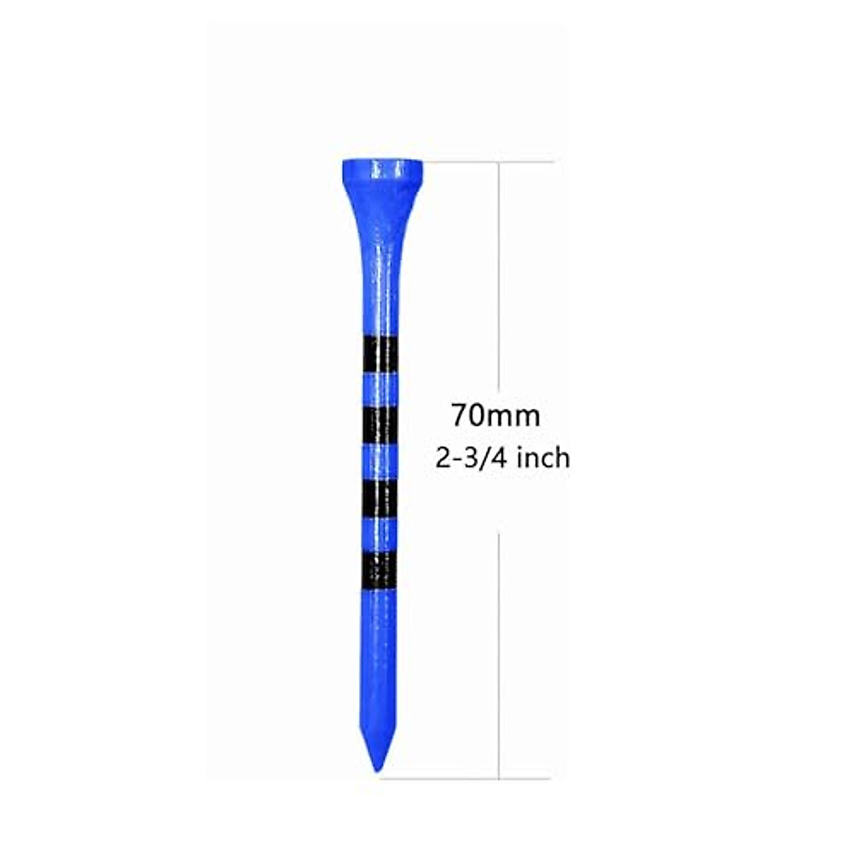 Zivisk Wooden Golf Tees 2-3/4" 100 Count 70mm Blue