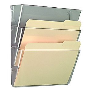 Officemate Wall Files, Letter/A4 Size, Clear, 3 Pack (21424)
