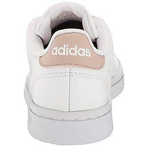 adidas Women's Advantage Sneaker, White/White/Wonder Taupe, 8.5