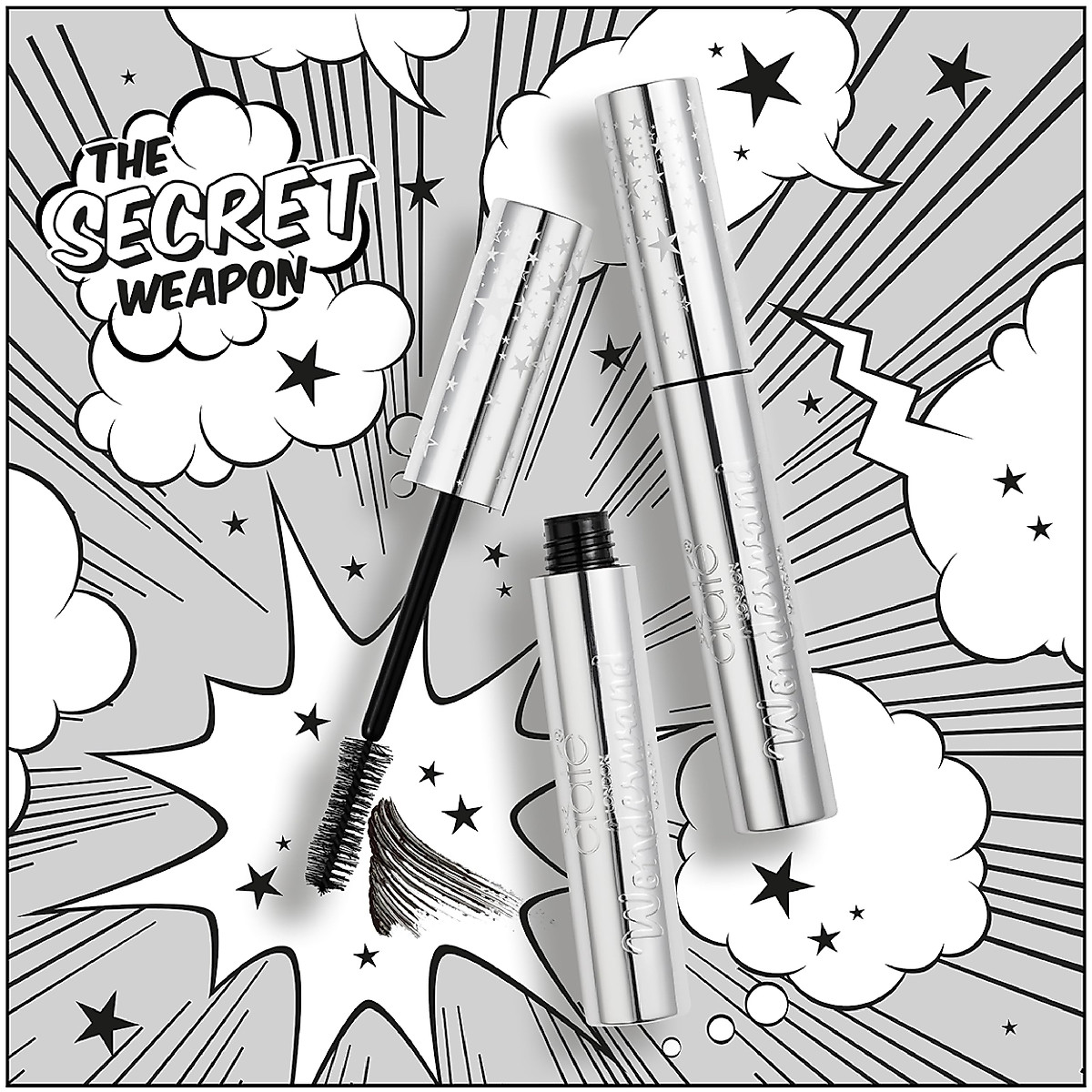 Ciaté London Wonderwand Mascara, Volumising & Lengthening Mascara, Carbon-Black Effect, Vegan, Fiber-Free for Full Effect, Adds Lash Volume & Curl, with Deep black Finish, 1 Count