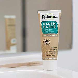 Product Name: REDMOND - Earthpaste All Natural Non-Fluoride Vegan Organic Non GMO Real Ingredients Toothpaste, Wintergreen, 4 Ounce Tube (6 Pack)
