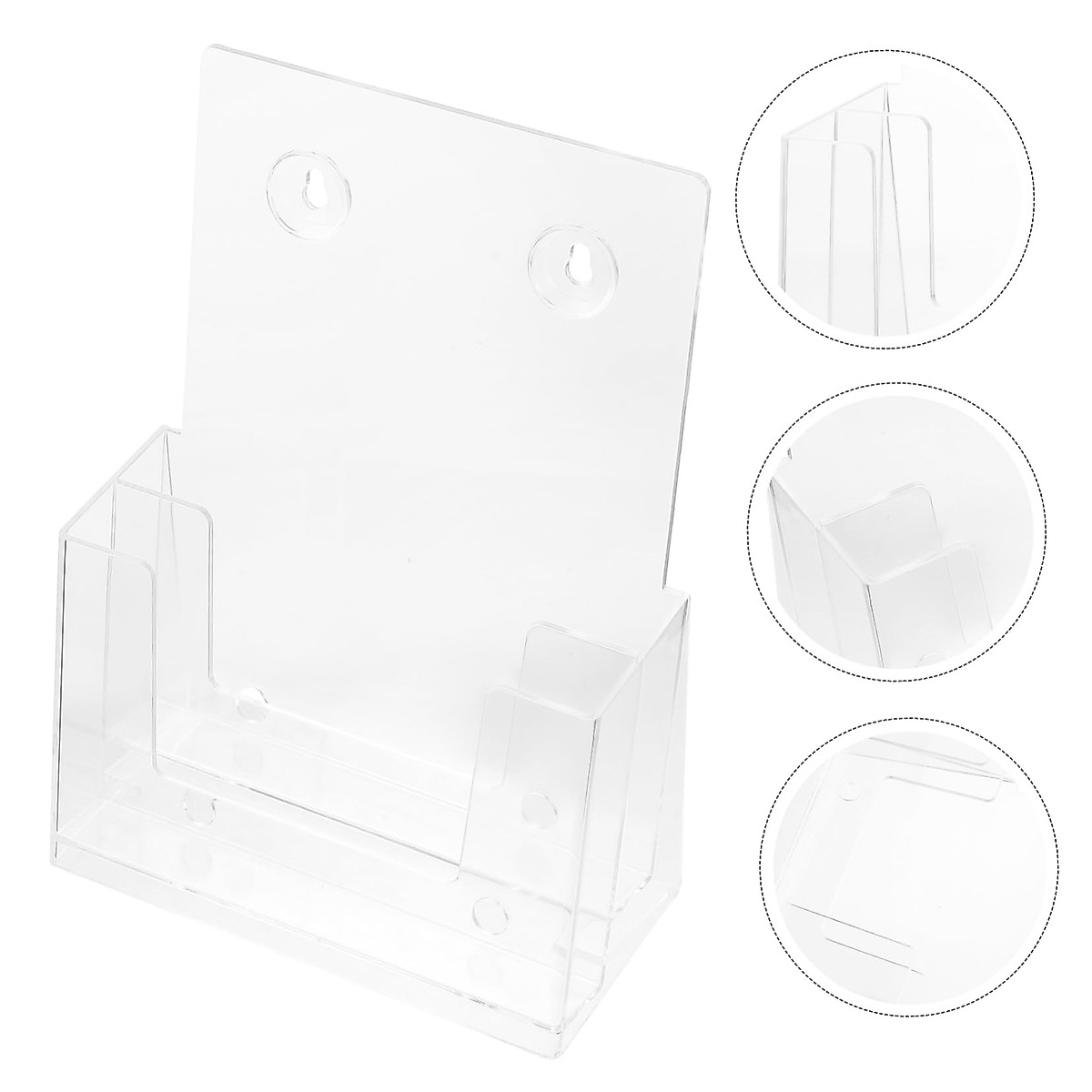 VOSAREA File Rack Document Stand Magazine Stand Display Shelves Display Shelf Ornament Display Stand Greeting Card Display Stand Office File Holder Acrylic Multi-layer Table Set A5