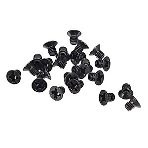 uxcell M3 x 4mm Phillips Screw Fastener Black for Laptop PC TV Fan Switch 350pcs