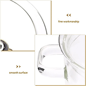 Glass Cooking Pot with Deer Cover - 1.4L/44oz Christmas Stovetop Cooking Pot with Lid Heat Resistant Glass Saucepan High Borosilicate Glass Cookware Stock Pot Simmer Pot Clear Soup Pot