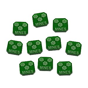 LITKO Ammo Tokens | Compatible with Gaslands Miniatures Game | Legacy | Refueled | Set of 10 | (Mines Ammo)