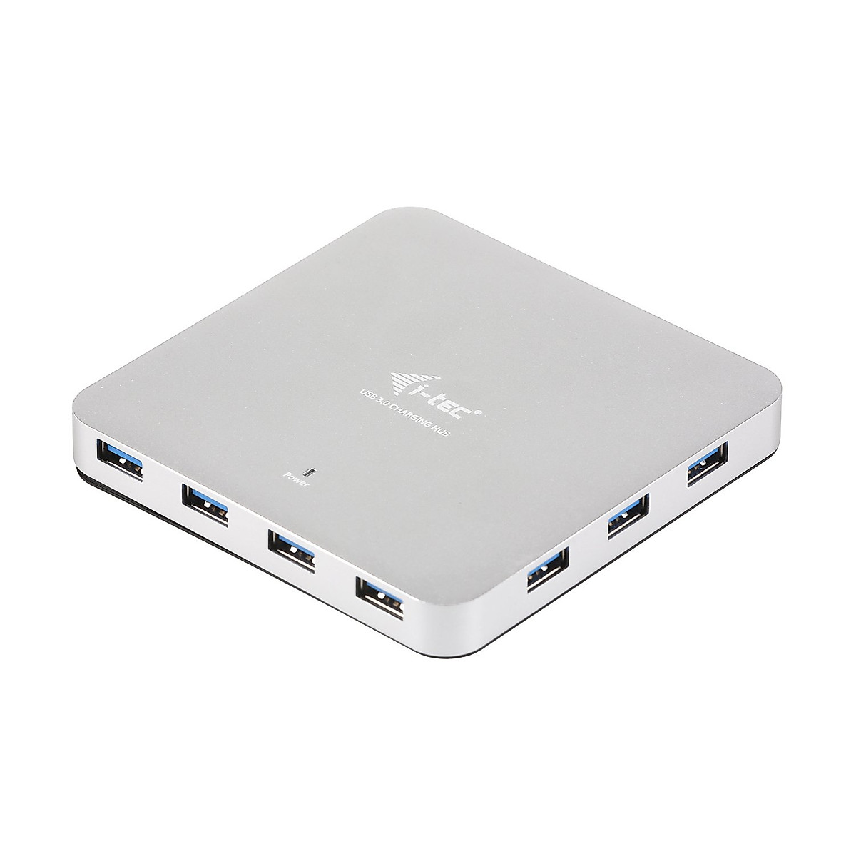 i-tec USB 3.0 10-Port Metal Charging Hub with Power Adapter 10x USB 3.0 Ports for Windows MacOS Linux Android